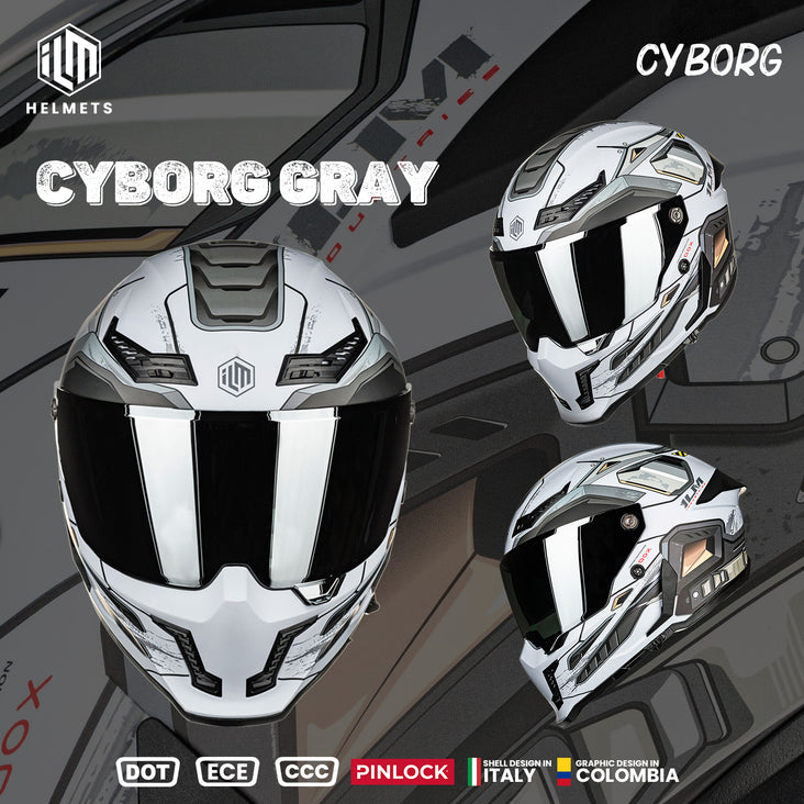 ILM Motorcycle Modular Full Face Helmet Model 159